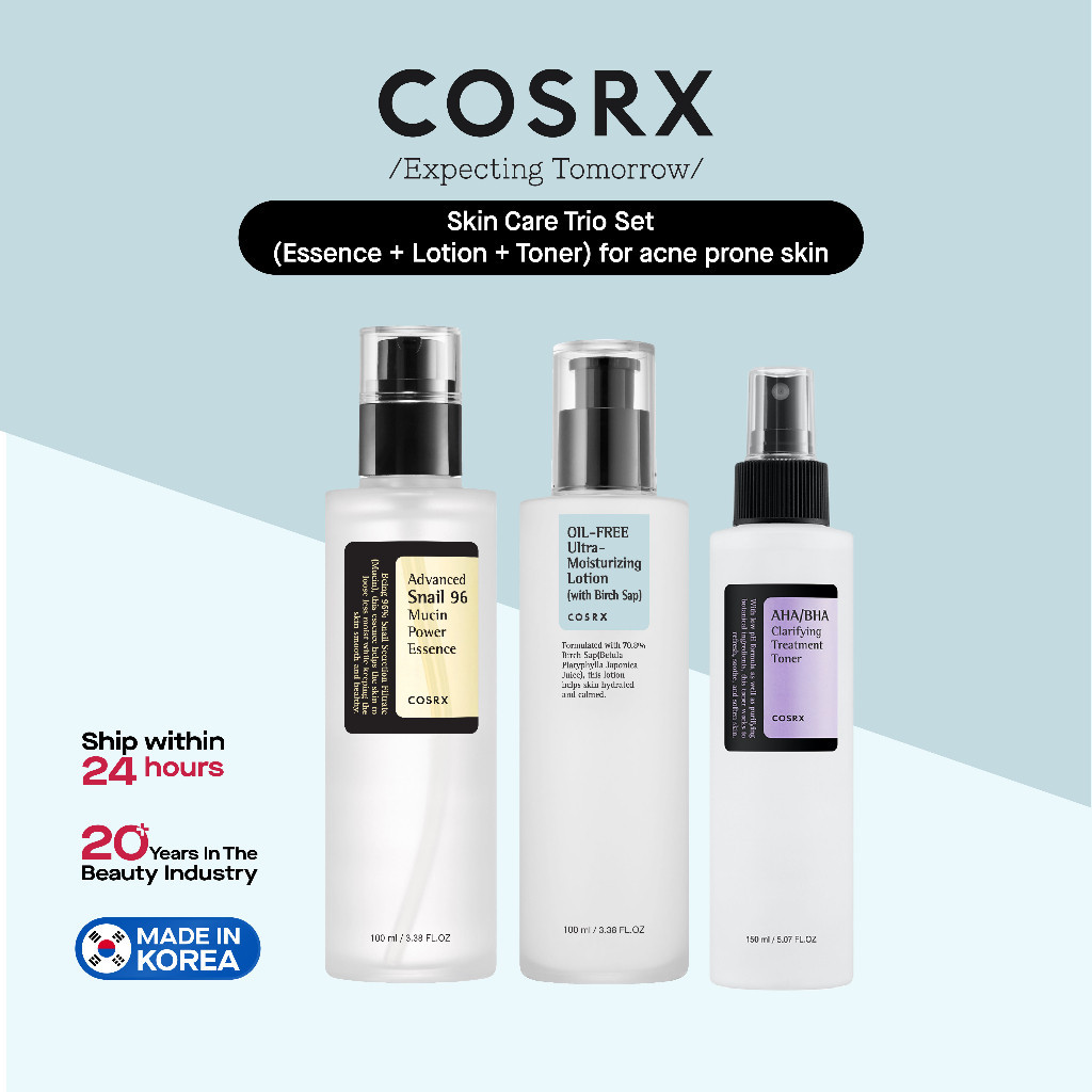 Jual 【COD】COSRX Skin Care Trio Set For Acne Prone Skin Essence (100ml ...