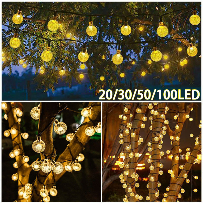 Jual 5/12M LED Lampu Liburan /Kristal String Lights Solar Lamp /Lampu ...