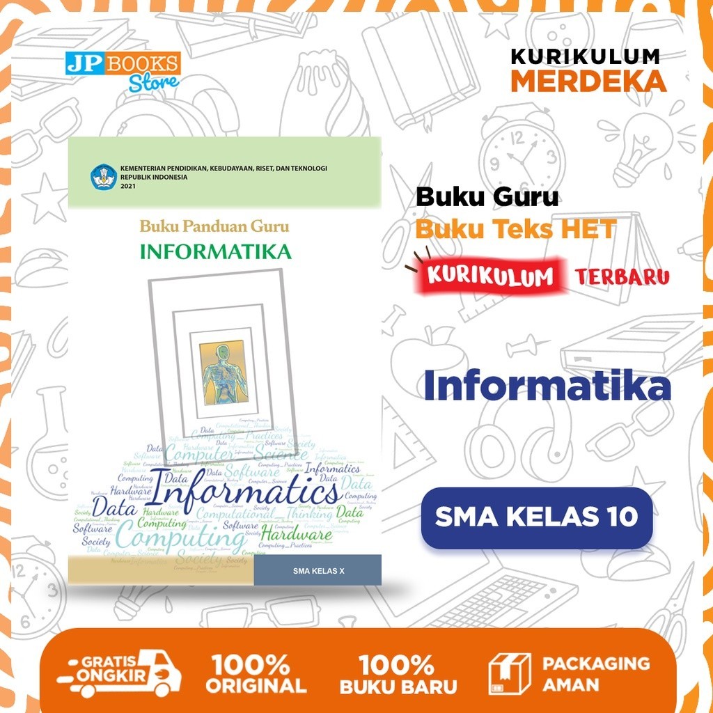 Jual JP Books – (KURIKULUM TERBARU) Buku Guru / Buku Teks HET Kurmer Sekolah Informatika SMA ...
