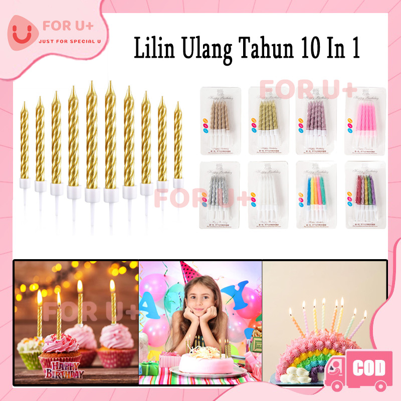 Jual 8Pcs Lilin Ulir / Lilin Spiral Metalik / Spiral Pendek Warna Warni ...