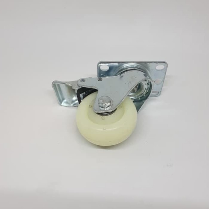 Jual Roda Nilon Ball Bearing Medium Duty 3 inch Plat Rem | Shopee Indonesia