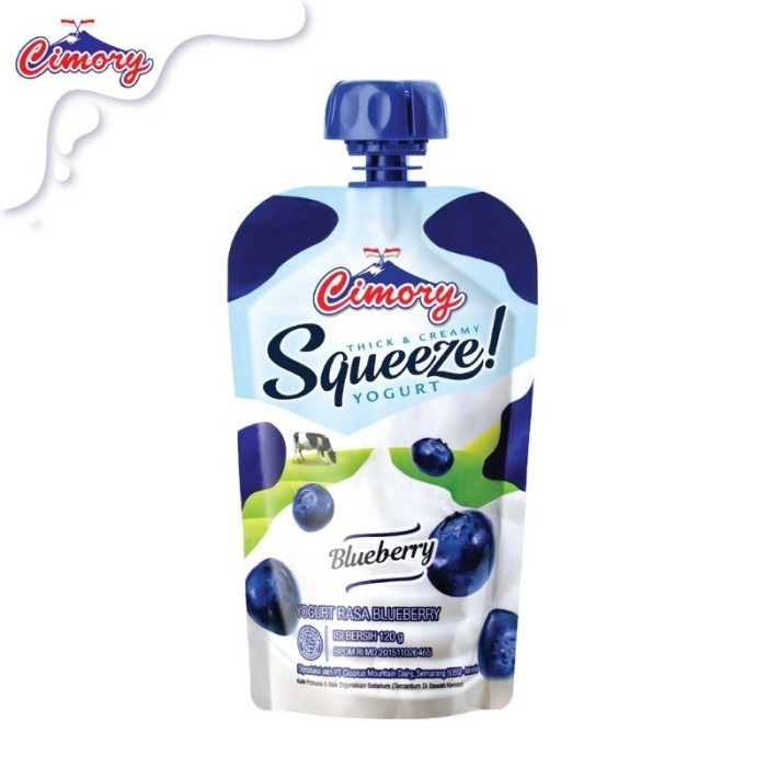 Jual CIMORY YOGURT BLUEBERRY POUCH 120GR | Shopee Indonesia