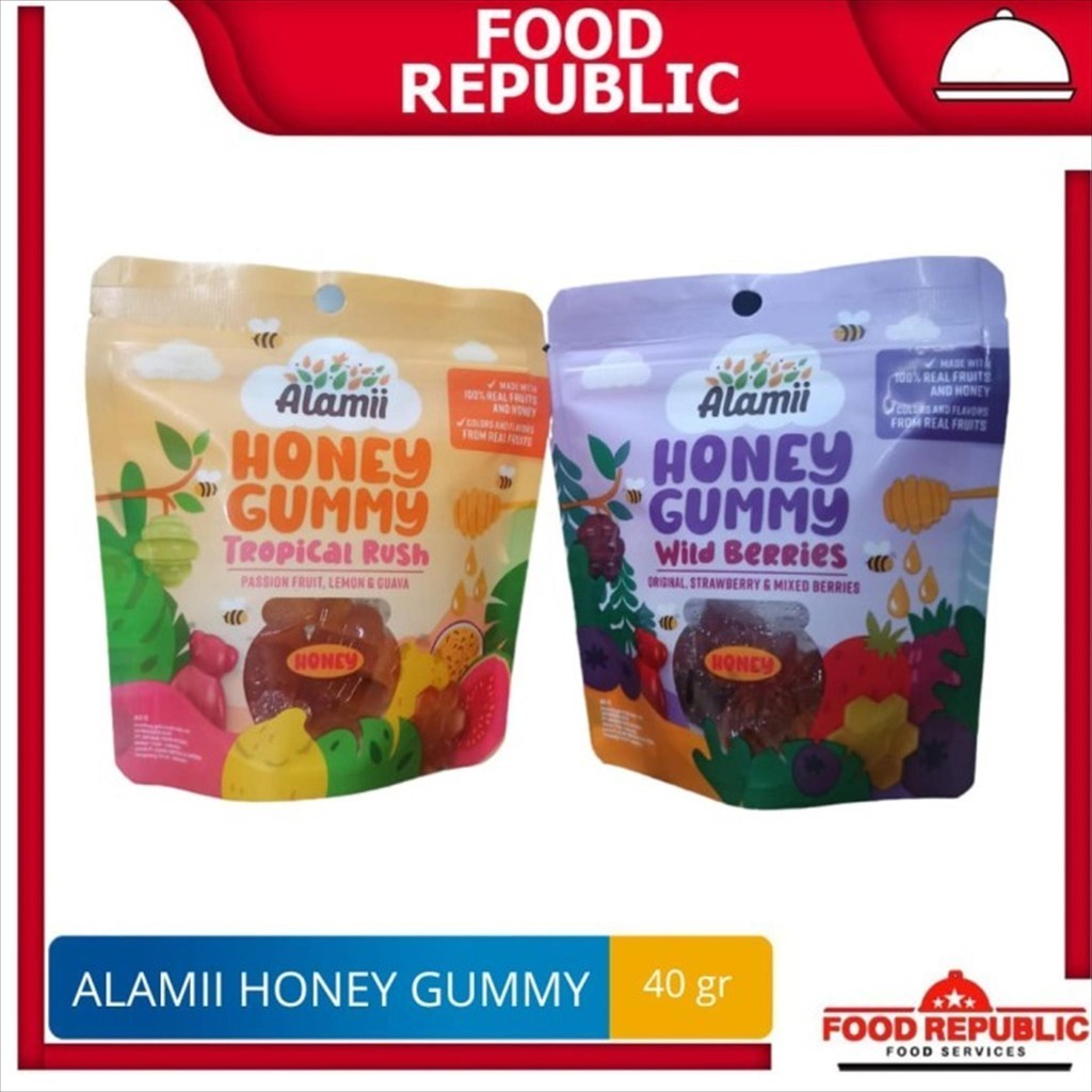 Jual ALAMII Honey Gummy Tropical Rush Wild Berries / Permen Jelly 40g ...