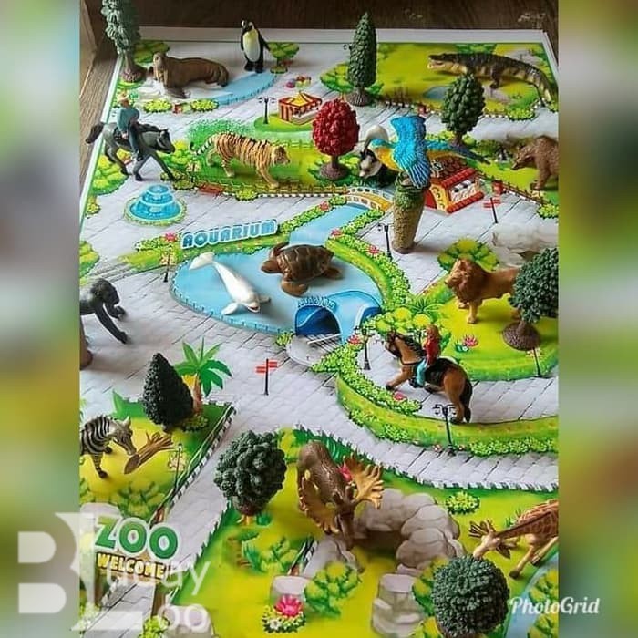 Jual Poster Map Diorama Maket Kebun Binatang Miniatur Hewan Ekosistem ...