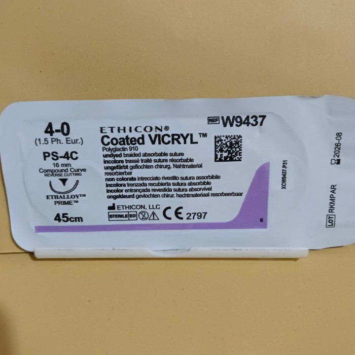 Jual Vicryl 4/0 revcut W9437 ( PGA ABSORBABLE) | Shopee Indonesia