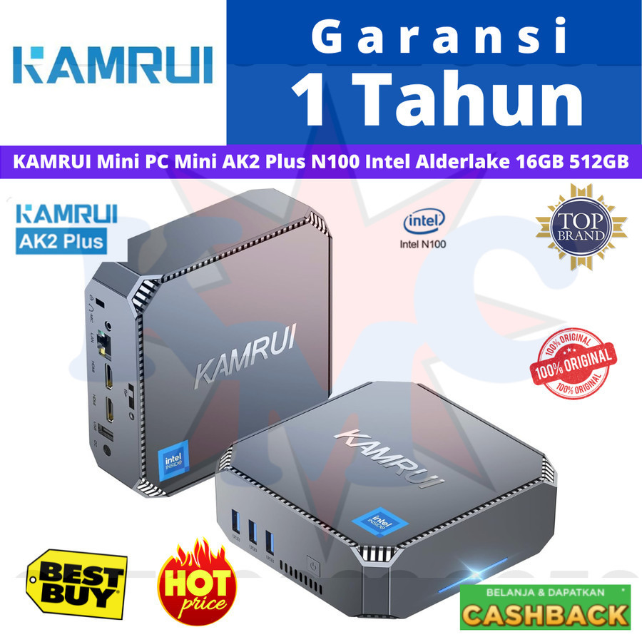 Jual KAMRUI Mini PC Mini AK2 Plus N100 Intel Alderlake 16GB 512GB Intel ...