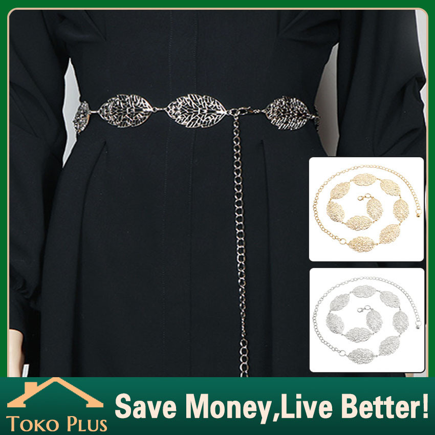 Jual Gesper Rantai Wanita Fashion Tali Belt Rantai Pesta Daun Ikat Pinggang Sabuk Rantai Cewek ...