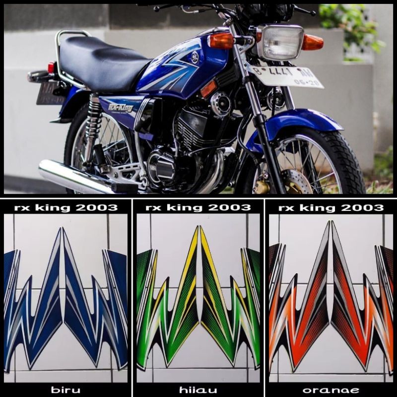 Jual STIKER STICKER STRIPING LIS LES POLET BODY MOTOR YAMAHA RX KING 2003 | Shopee Indonesia