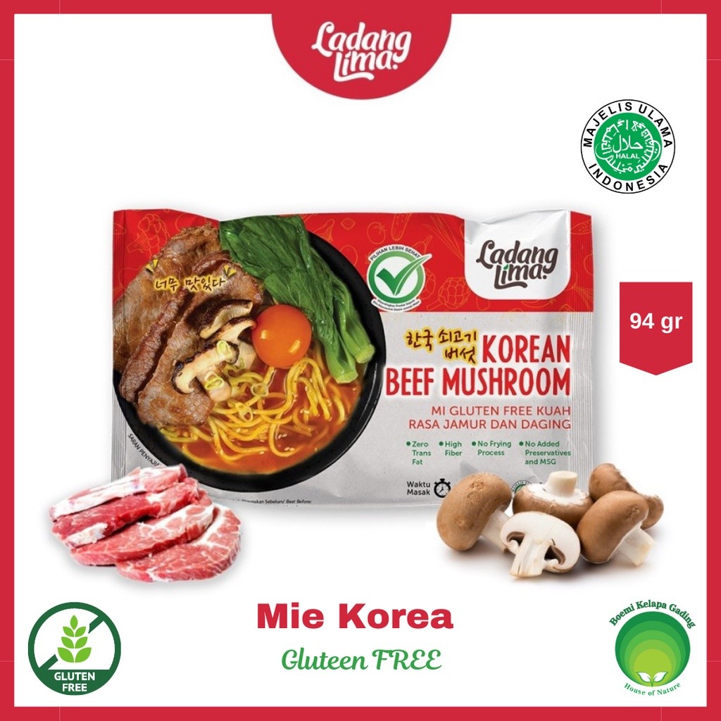 Jual Ladang Lima Mie Korea Rasa Jamur dan Daging Gluten Free Korean ...