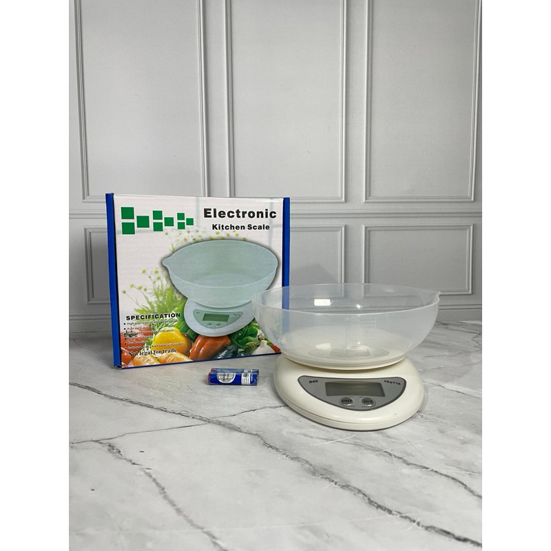 Jual Timbangan mangkok / timbangan digital kue kapasitas 5kg ketelitian 1 gram | Shopee Indonesia