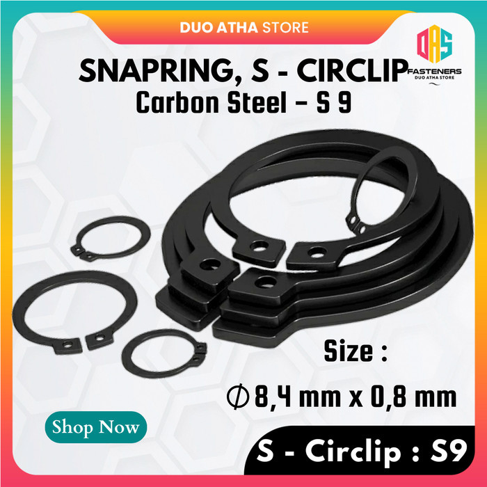 Jual Snapring Type S9 Snap ring Type S 9 Carbon Steel | Shopee Indonesia