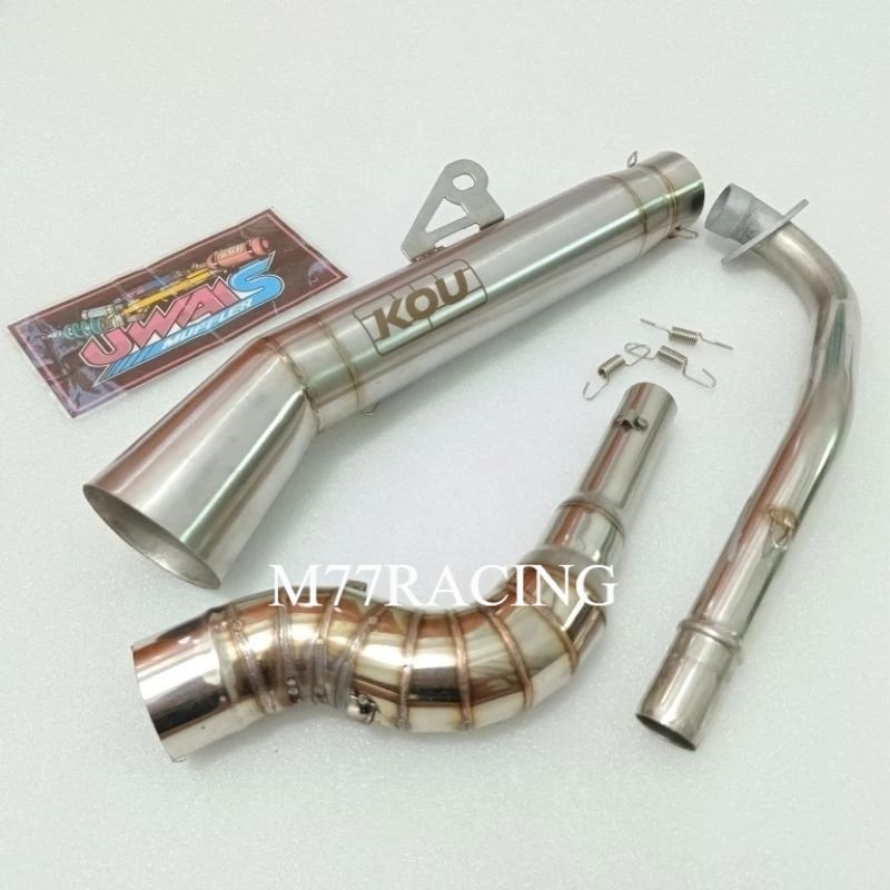 Jual Open Spec pipe exhaust 51mm KOU tube type for Wave 100 110 125 Xrm ...