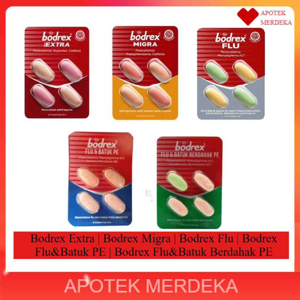Jual Bodrex Strip 4 tablet | Bodrex Migra | Bodrex Extra | Bodrex Flu ...