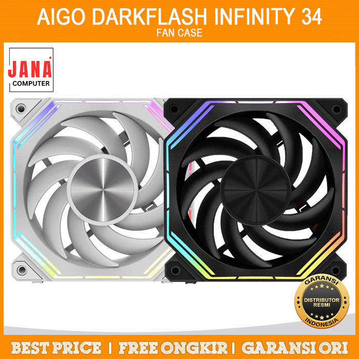 Jual FAN CASE AIGO DARKFLASH INFINITY 34 - 12cm PWM aRGB Cooling Fan ...