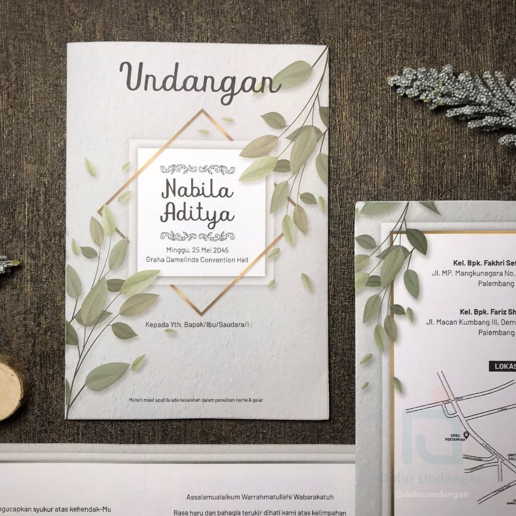 Jual [FORMAL FLOWER] SURAT UNDANGAN NUANSA FORMAL LIPAT DUA ABU ABU ...