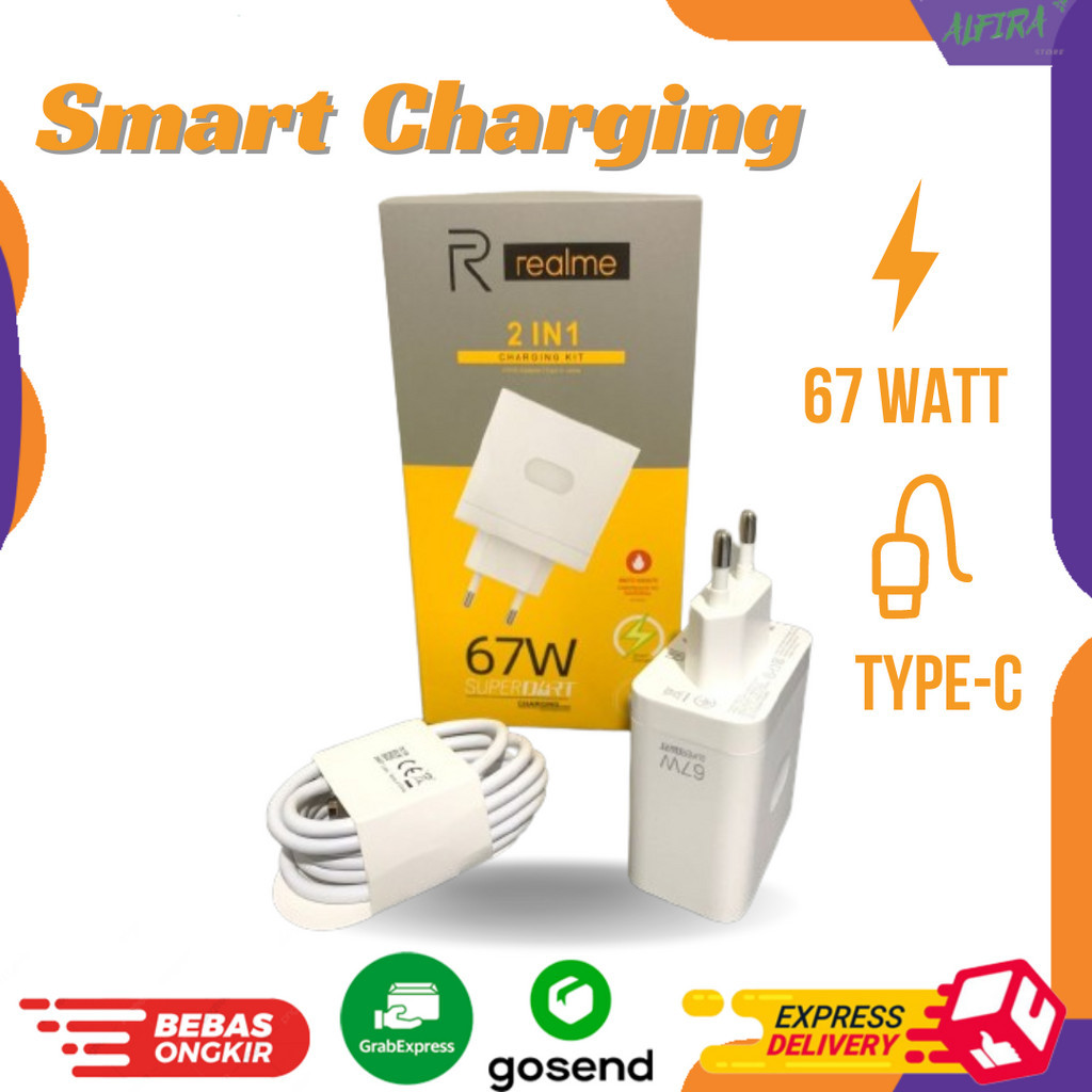 Jual Charger Realme 67Watt Type-C Adapter Smart Charging Fast Charging ...