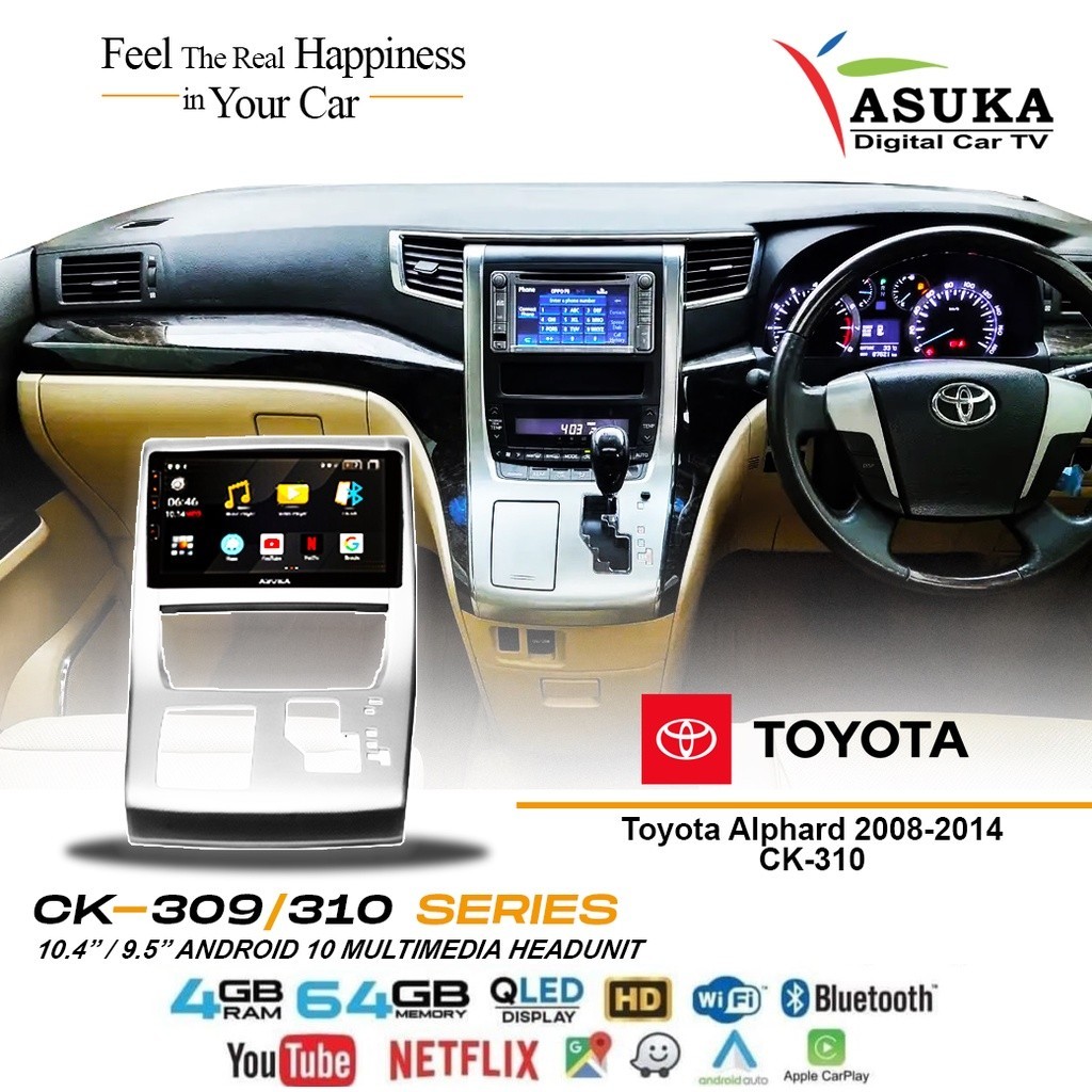 Jual Head Unit Asuka CK-310 Toyota Alphard 2008-2014 | Shopee Indonesia