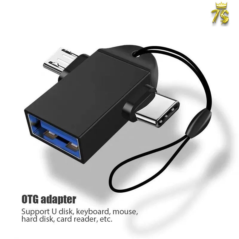 Jual OTG Converter USB 3.0 2 in 1 Micro USB Type C OTG Cable Adapter ...