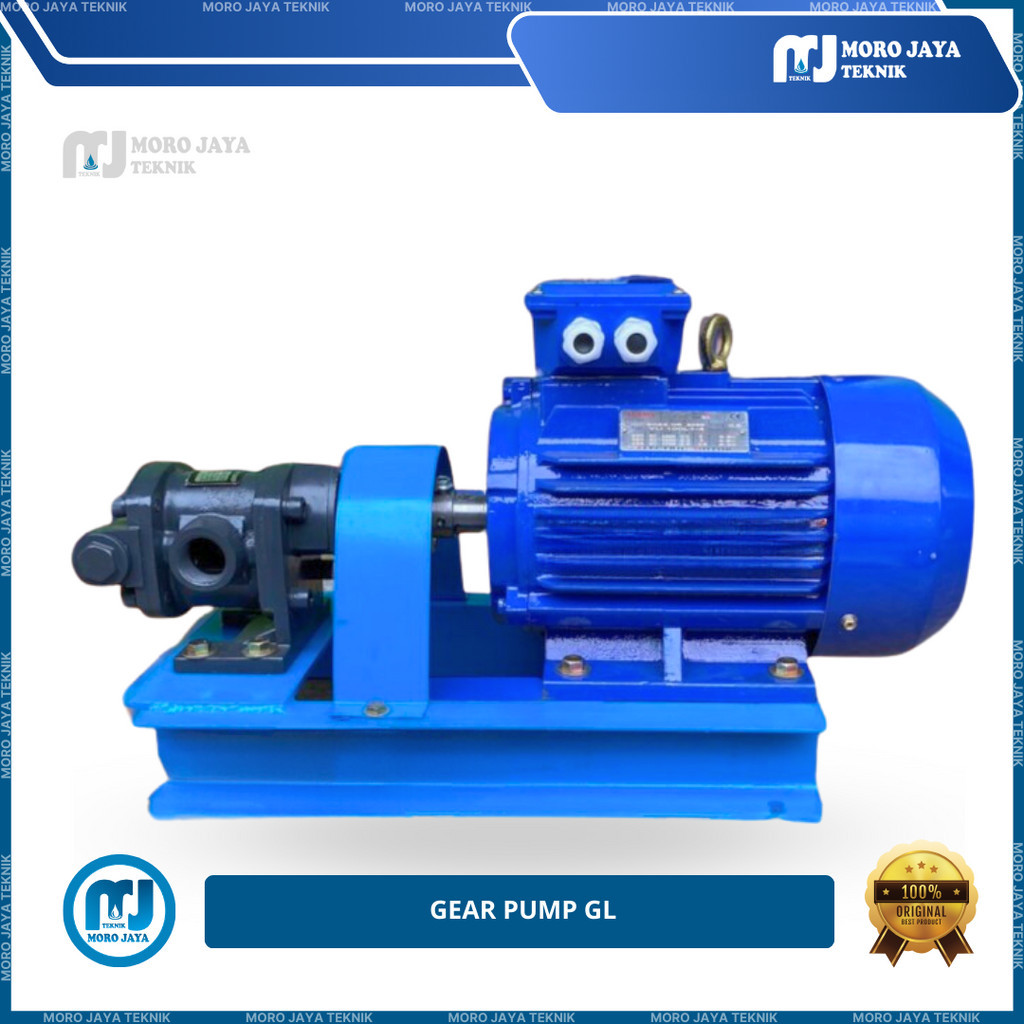 Jual Gear Pump GL 40-10 Pompa Gear Pump GL 40-10 + Motor 5,5Kw 7.5Hp ...