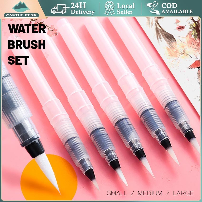 Jual Water Pen Set/6 Paket Kuas Cat Air Lembut Untuk Menggambar/Melukis ...