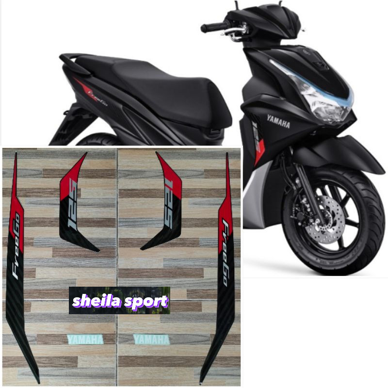 Jual Striping ORIGINAL freego frego stiker Yamaha Freego Free Go hitam ...