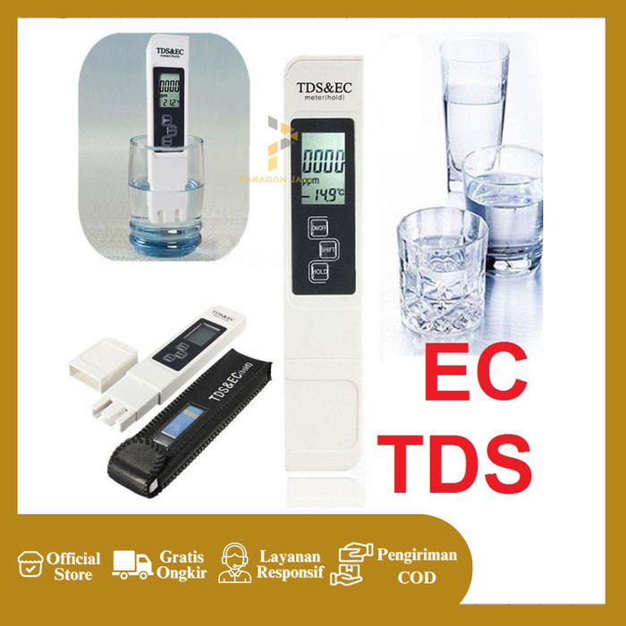 Jual TDS EC Meter Alat Pengukur ukur Hidroponik kadar garam mineral air ...