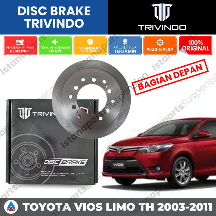 Jual Disc Brake Piringan Rem Cakram Depan Toyota Vios Limo 2003-2011 ...