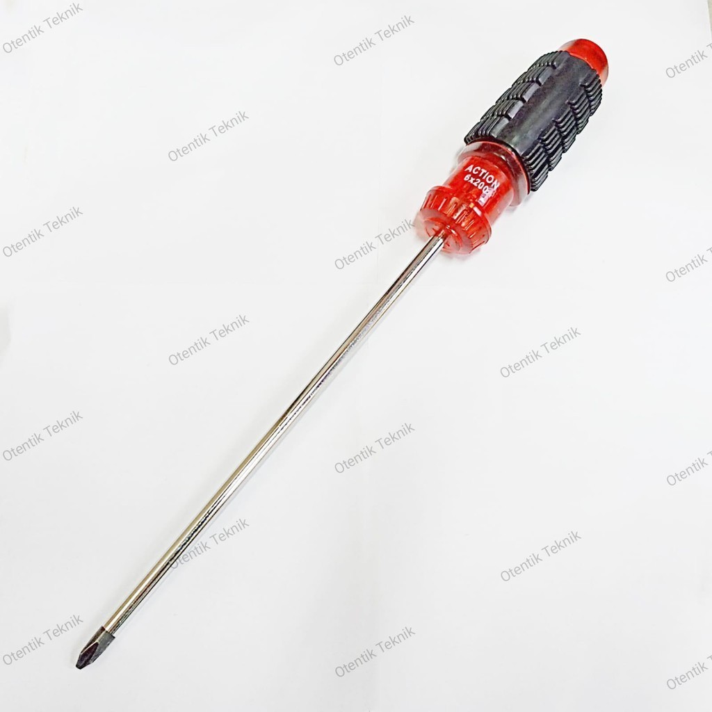 Jual OBENG PLUS GAGANG KARET 6 MM X 8 INCHI - PHILIPS RUBBER HANDLE ...