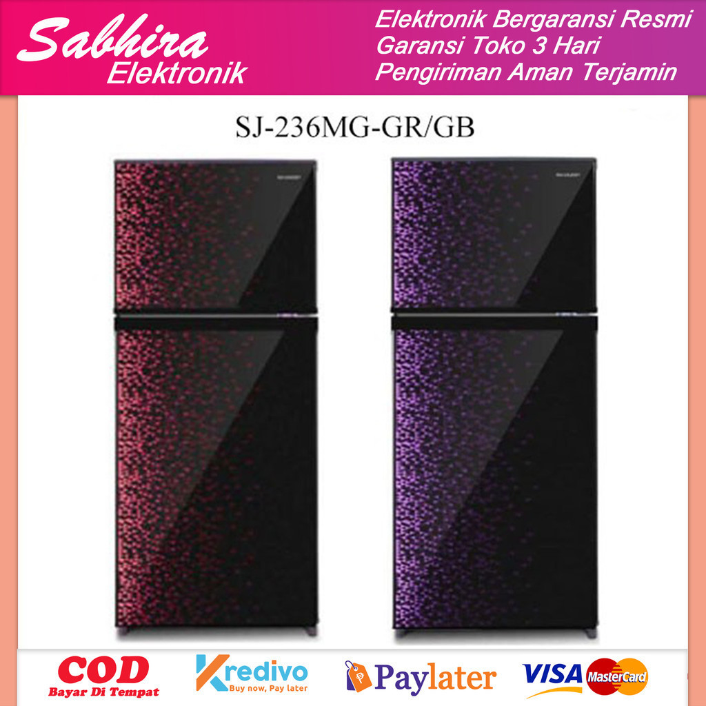 Jual Kulkas 2 pintu SHARP 205 liter series sj 236mg gb/gr no frost ...