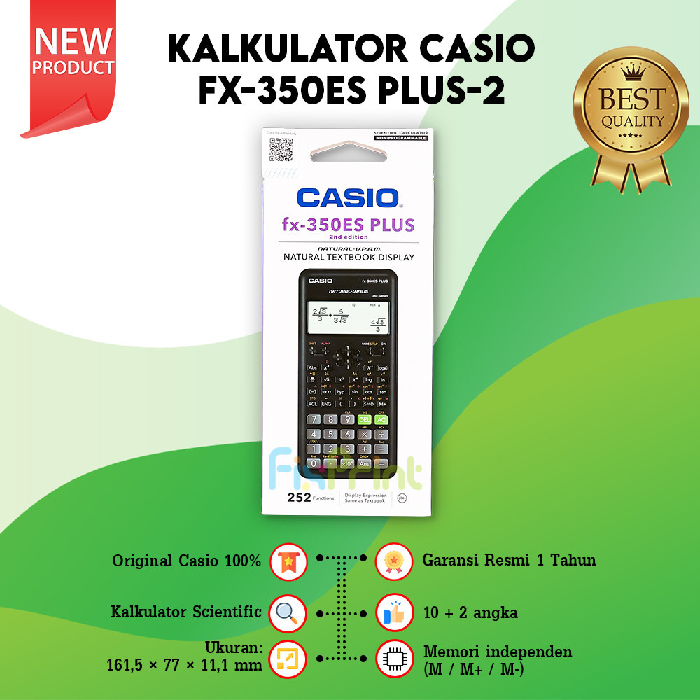 Jual Kalkulator Scientific Casio FX 350ES PLUS 2 Standar Ilmiah ...