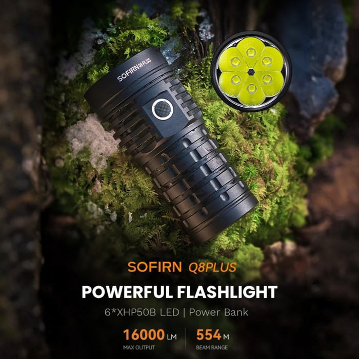 Jual SOFIRN Q8 PLUS SENTER LED 6x CREE XHP50B 16000 LUMENS ANDURIL ...