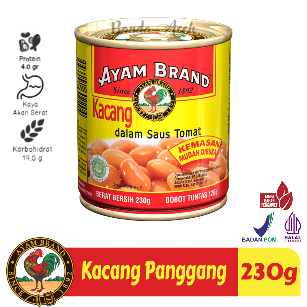 Jual (Aceh) Ayam Brand - Kacang Panggang Kaleng Baked Beans 230gr ...