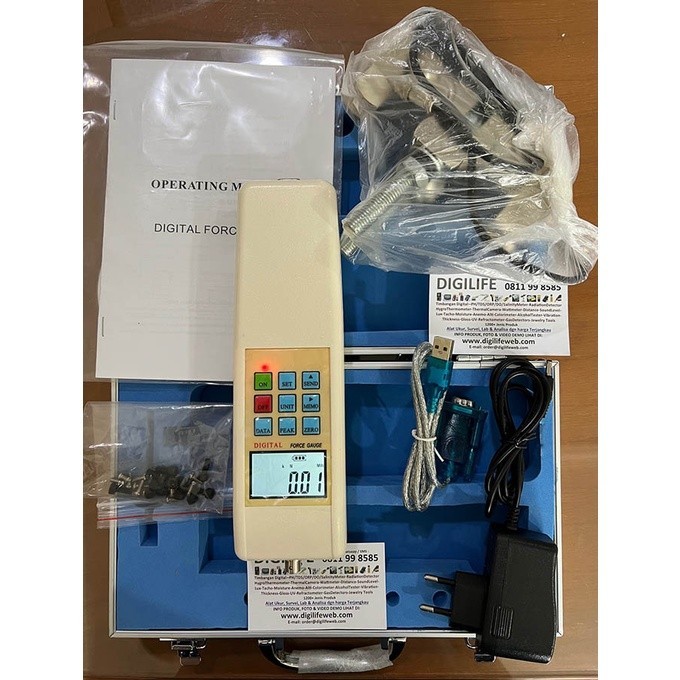 Jual Pressuremeter Tension Tester HD-1T Rope Steel Wire Pressure HD1T ...