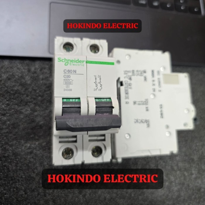 Jual MCB SCHNEIDER C60N C20 2PHASE 6KA / SCHNEIDER MCB C60N 2P 20A 6KA KURVA C SCHNEIDER 24338 ...