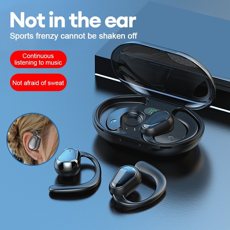 Jual D88 Bluetooth Headset Bluetooth 5.3 OWS Wireless Earphones HiFi ...