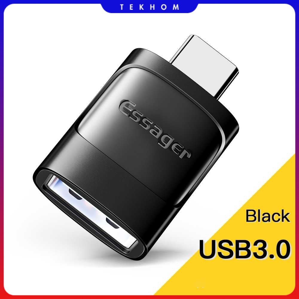 Jual ESSAGER OTG USB 3.0 to Type C Adapter Converter Fast Charging 3A ...