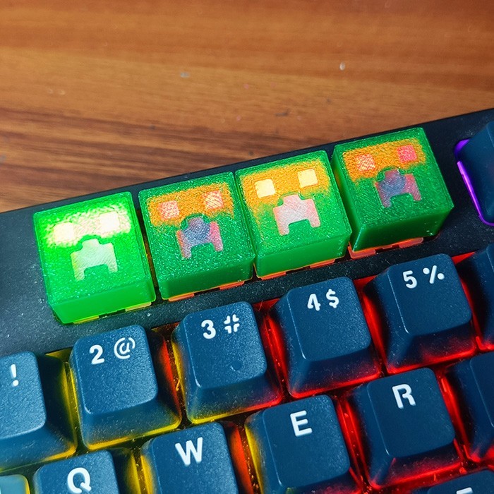 Jual Keycap Artisan MINECRAFT CREEPER Mechanical Keyboard Keycaps OEM ...