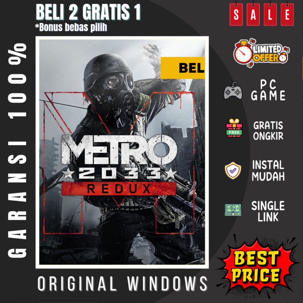Jual METRO 2033 REDUX - GAME PC - GAME LAPTOP - PC GAMES - BELI 2 ...