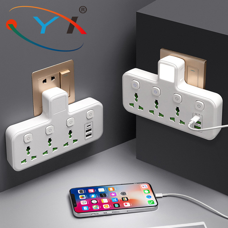 Jual EU UK AU US Plug AC Outlet Power Strip Multiprise Wall Socket ...