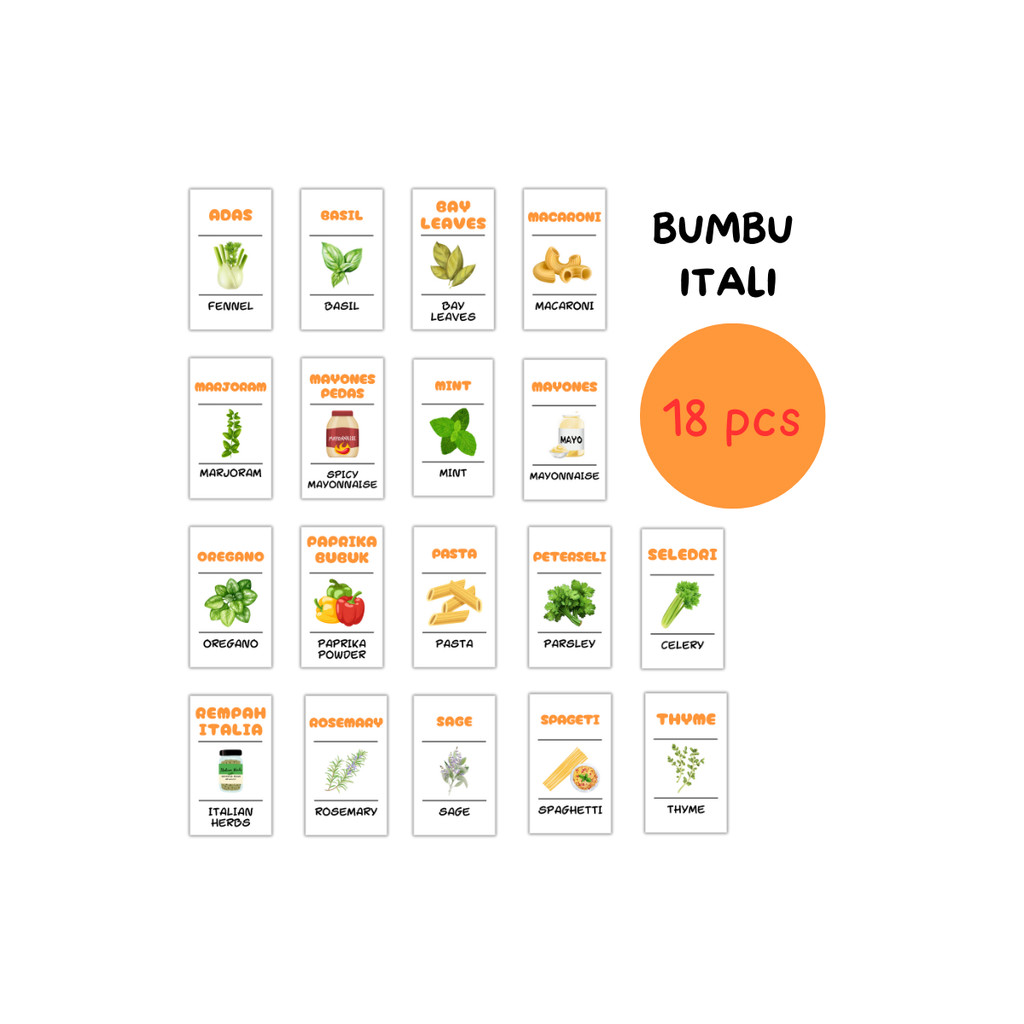Jual ELEFANT Paket Label Stiker Bumbu Dapur Teh Kopi Minyak Kecap Saus ...