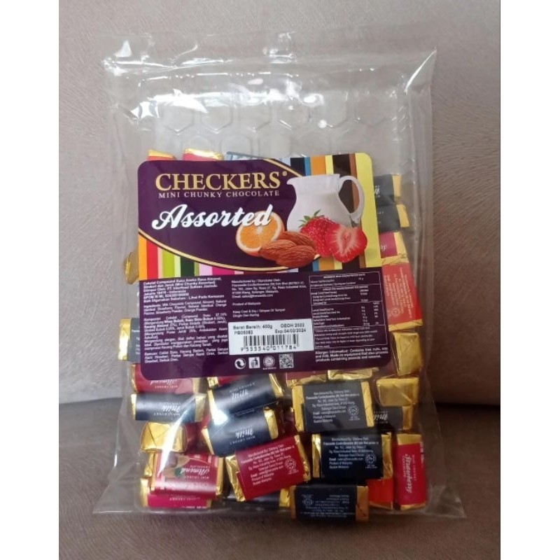 Jual coklat checkers asorted/aneka rasa | Shopee Indonesia