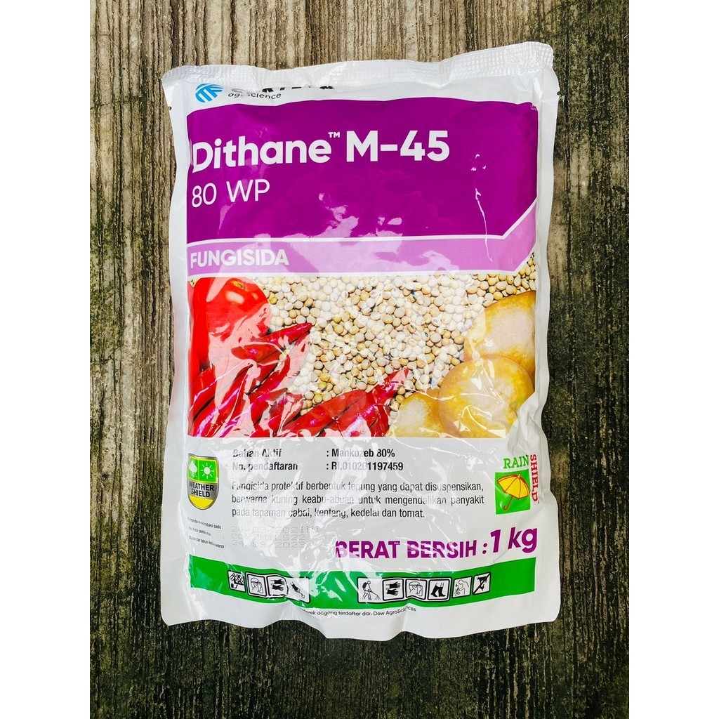 Jual Fungisida protektif DITHANE M-45 80WP, BA mankozeb 80% .isi 1kg dr ...