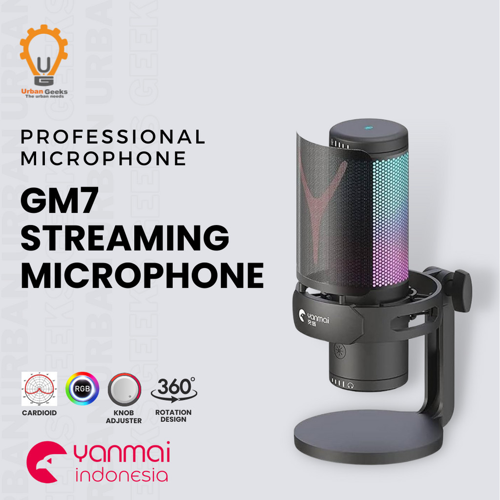 Jual Yanmai GM7 USB Microphone Professional Live Streaming Condenser ...