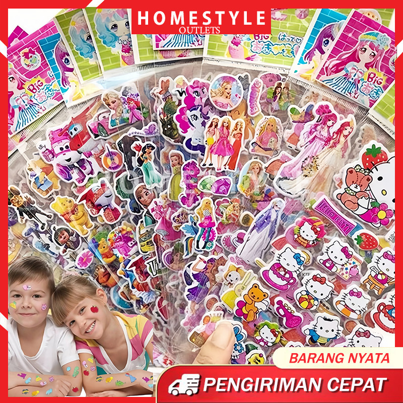 Jual Stiker Karakter Anak / Stiker Timbul Random/ Stiker Anak 3D ...