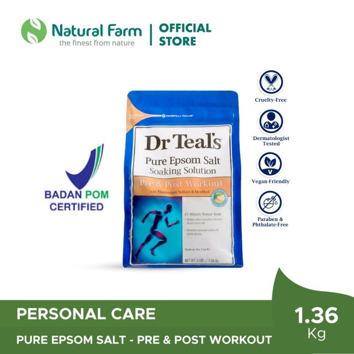 Jual DR TEAL’S Pure Epsom Salt Soaking Solution Pre & Post Workout ...