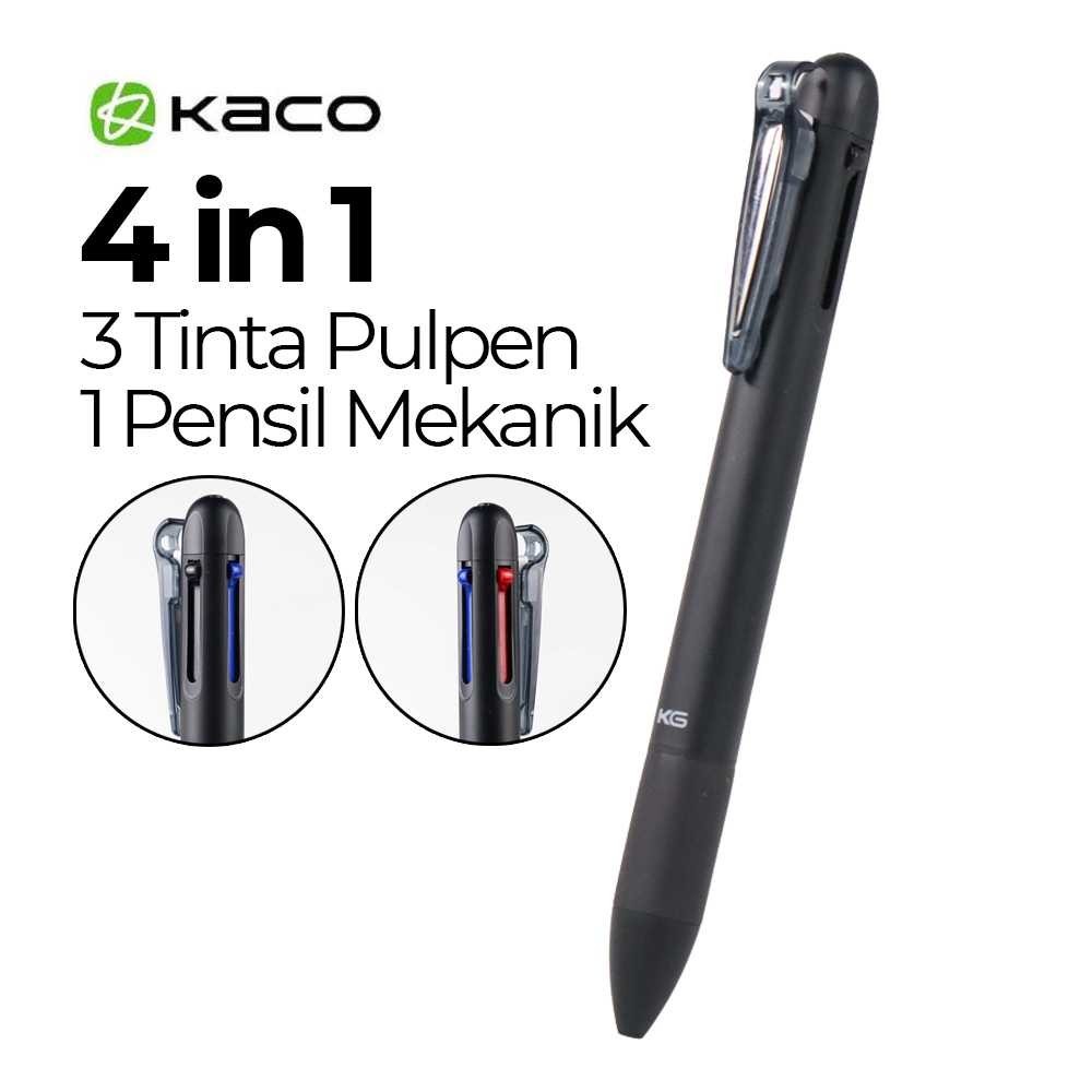 Jual Pulpen 4 in 1 Pena Black Blue Red Ink0.5mm with Pensil Mekanik ...