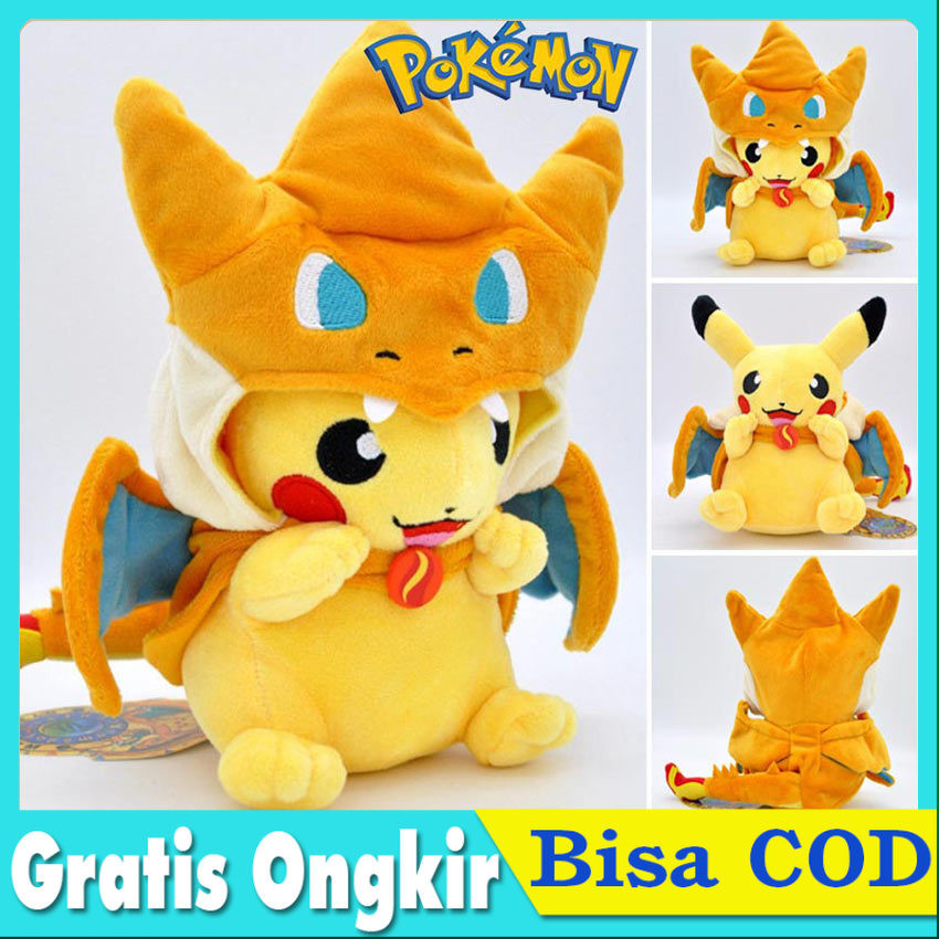 Jual Boneka Pikachu 23cm Charizard Smile Boneka Pokemon New ORI Pokemon ...