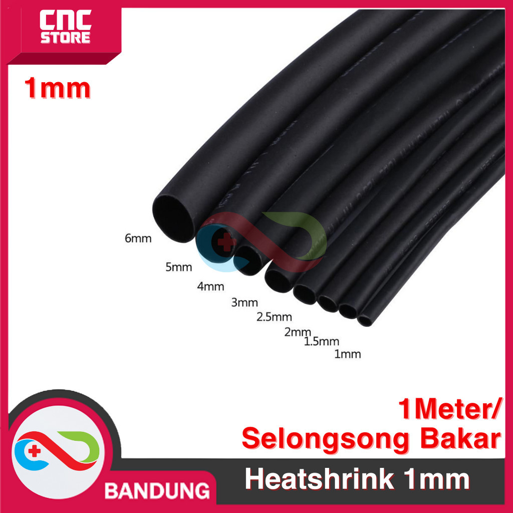 Jual HEATSHRINK 1MM HEAT SHRINK SELANG SELONGSONG BAKAR PER 1 METER ...