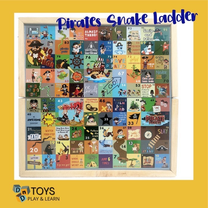 Jual Mainan Anak Keluarga Board Game Ular Tangga Pirate Snake Ladder ...