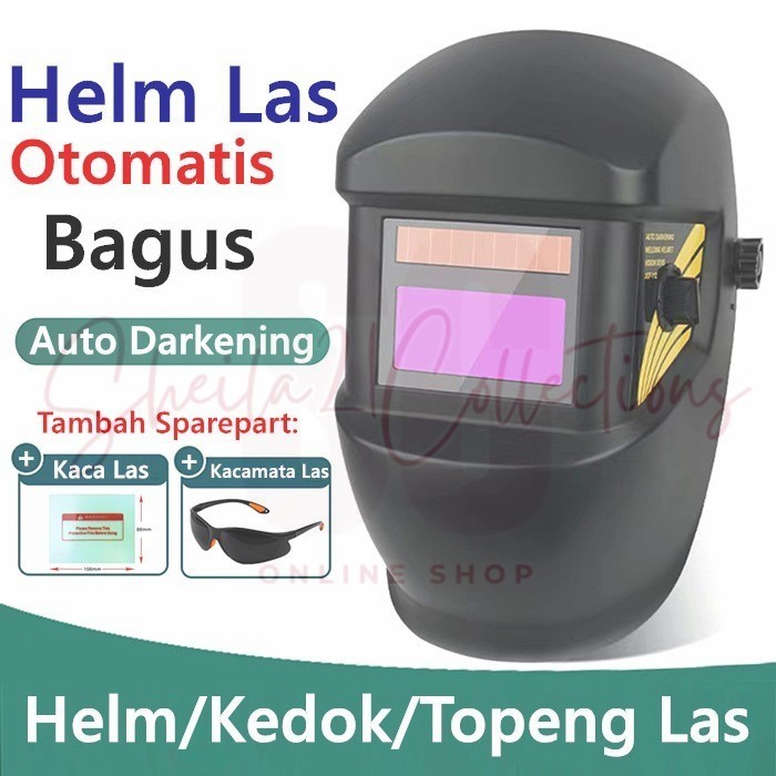 Jual Helm Kedok Las Otomatis Kacamata Las Auto Dark safety Welding ...